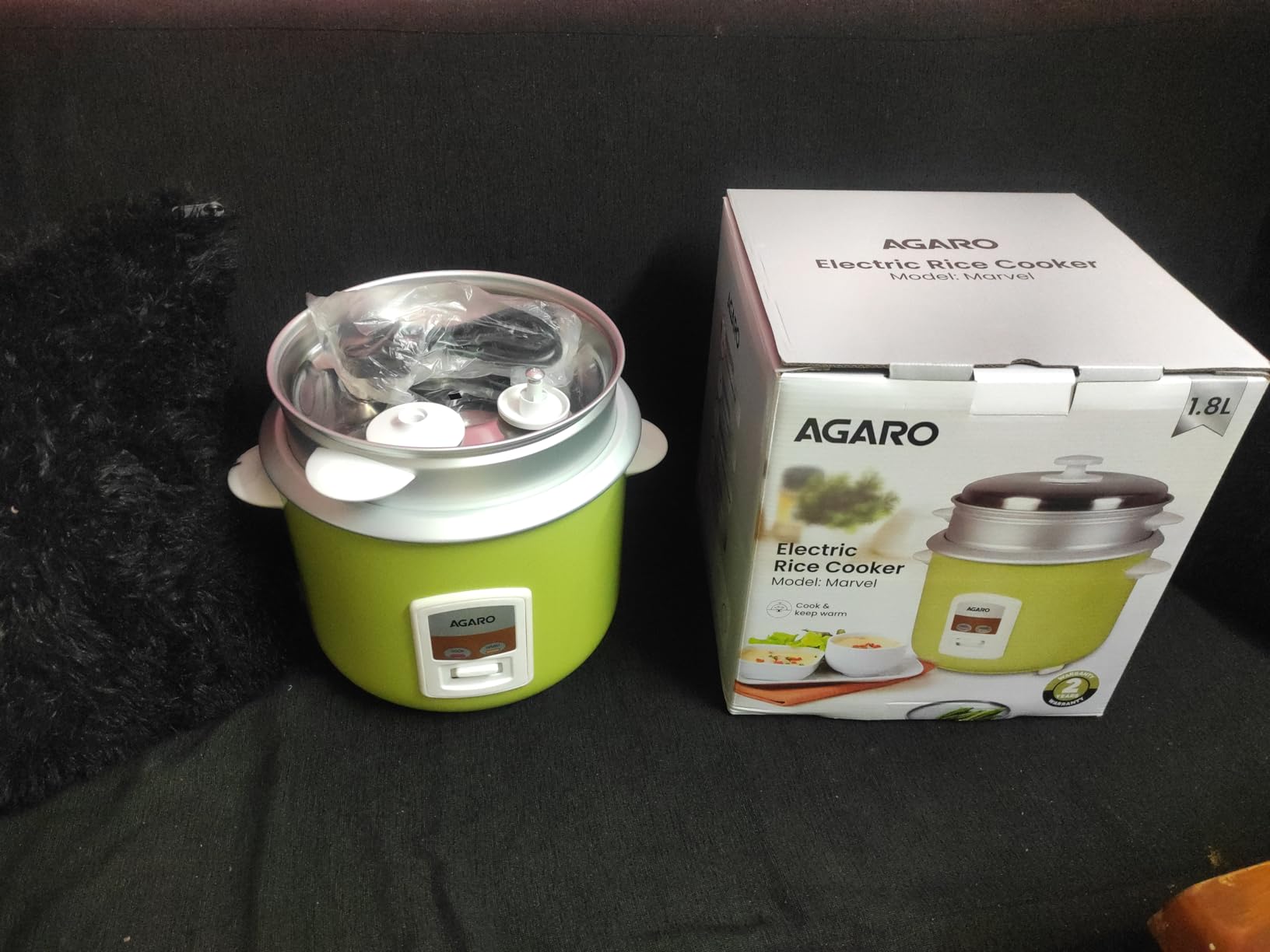 Buy AGARO Marvel Electric Rice Cooker, 1.8L, 700W, Automatic Boiler ...