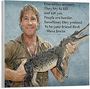 Amazon.com: Portrait Poster Environmental Activist Steve Irwin ...