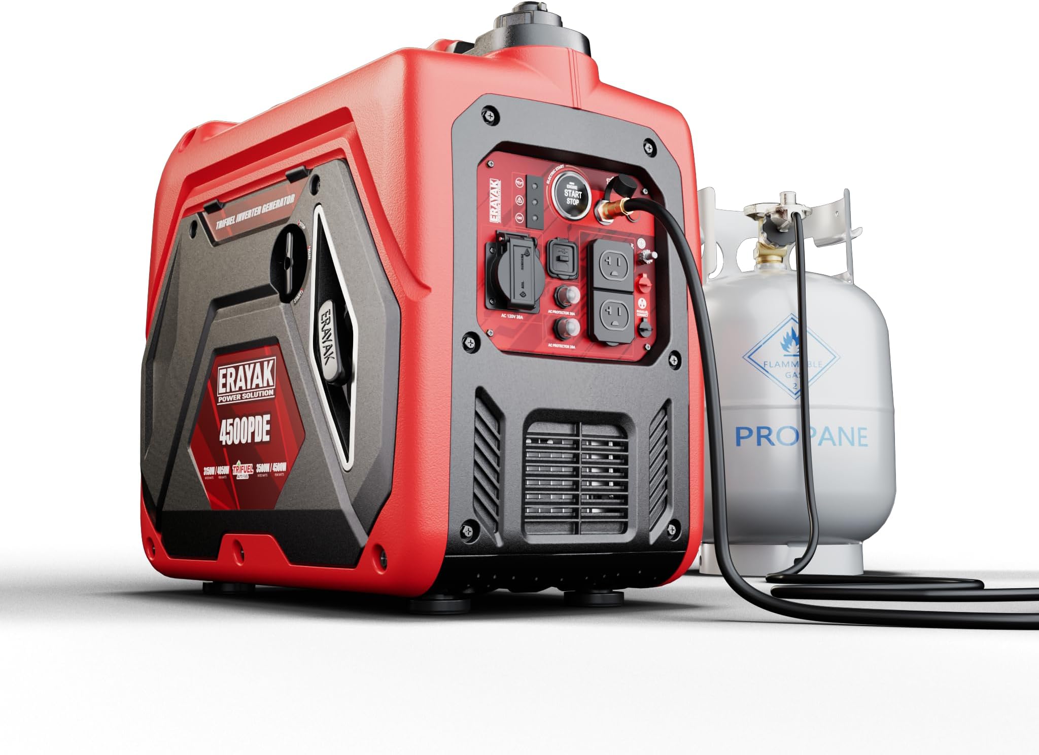 Amazon.com: ERAYAK 4500W Dual-Fuel Portable Inverter Generator for Home ...