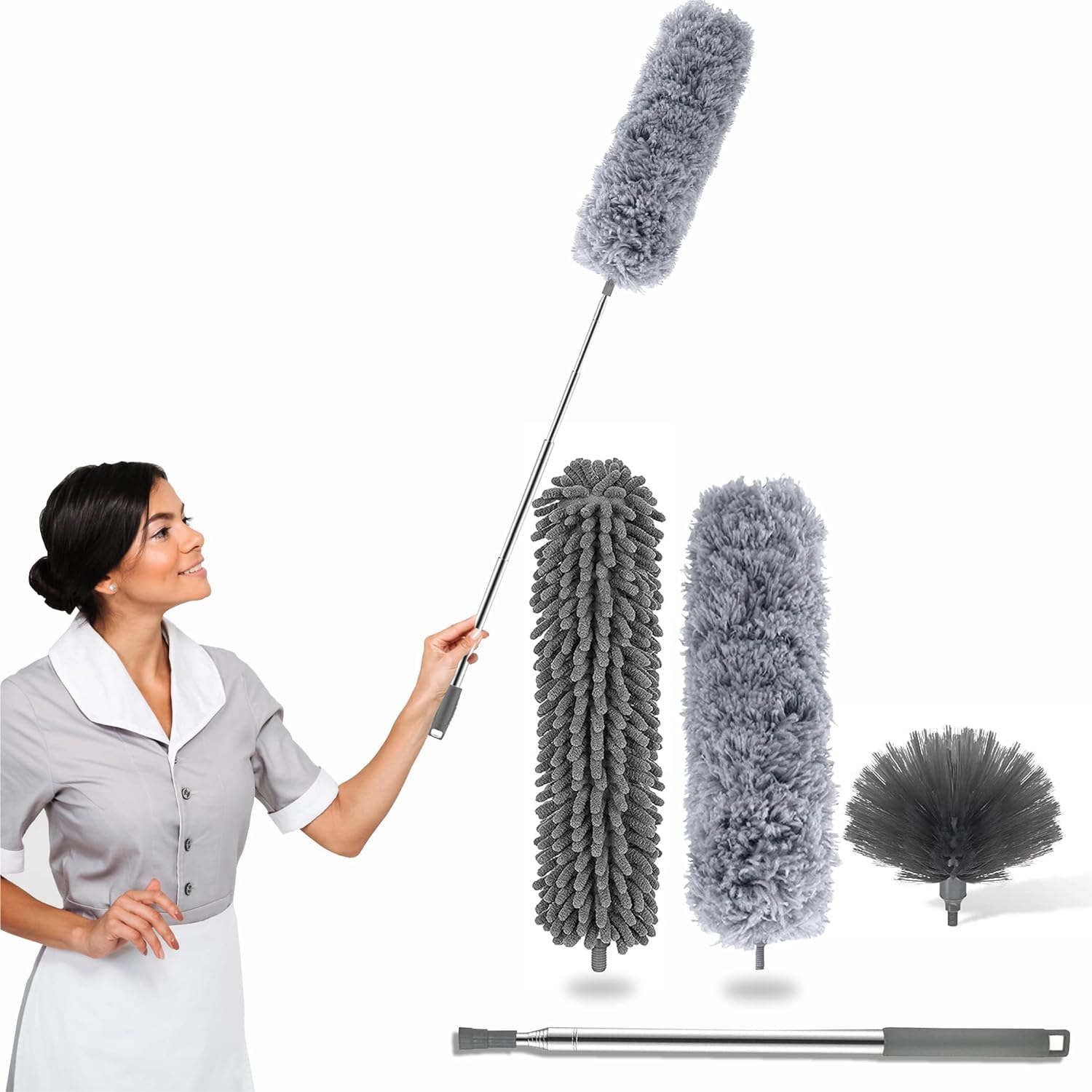 TECH LOGO ELECTRONICS Home clining Feather Duster 4PCS Bendable ...