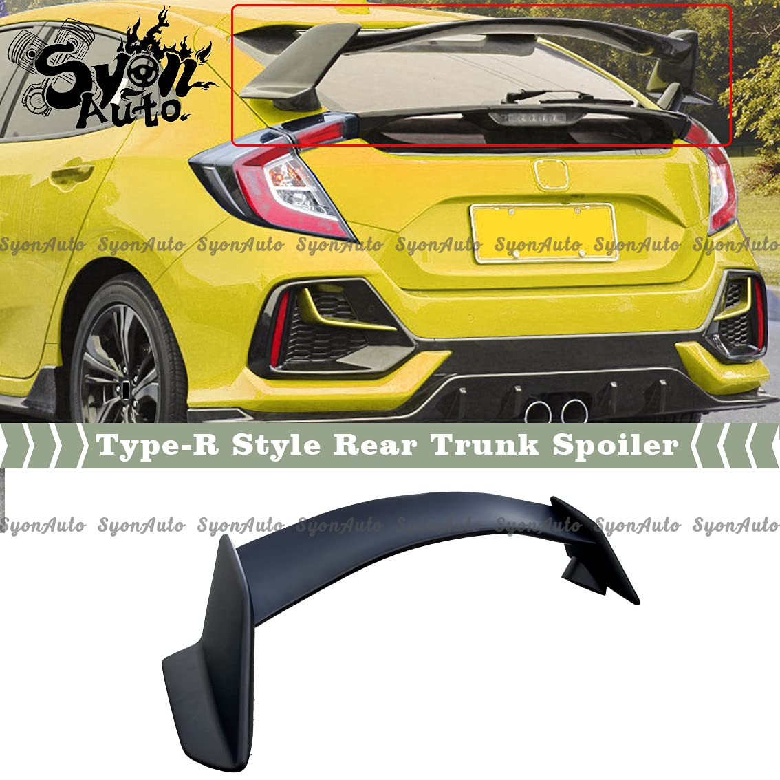 Buy Syon Auto FITS 2017-2021 HONDA CIVIC HATCHBACK FK4 FK7 TYPE R STYLE ...