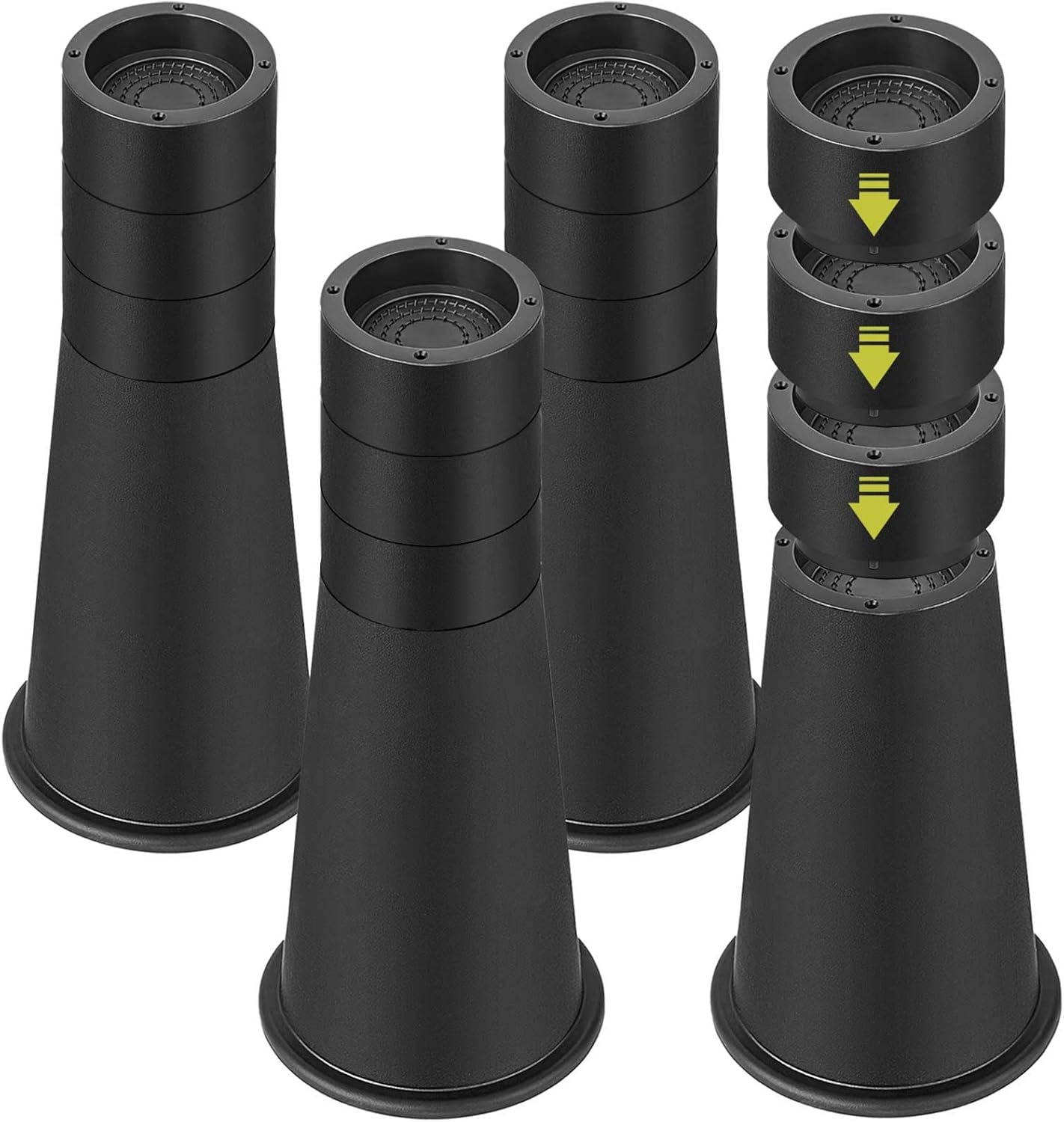 Amazon.com: 4 Pack Bed Risers 12 or 8 Inch Heavy Duty, Adjustable ...
