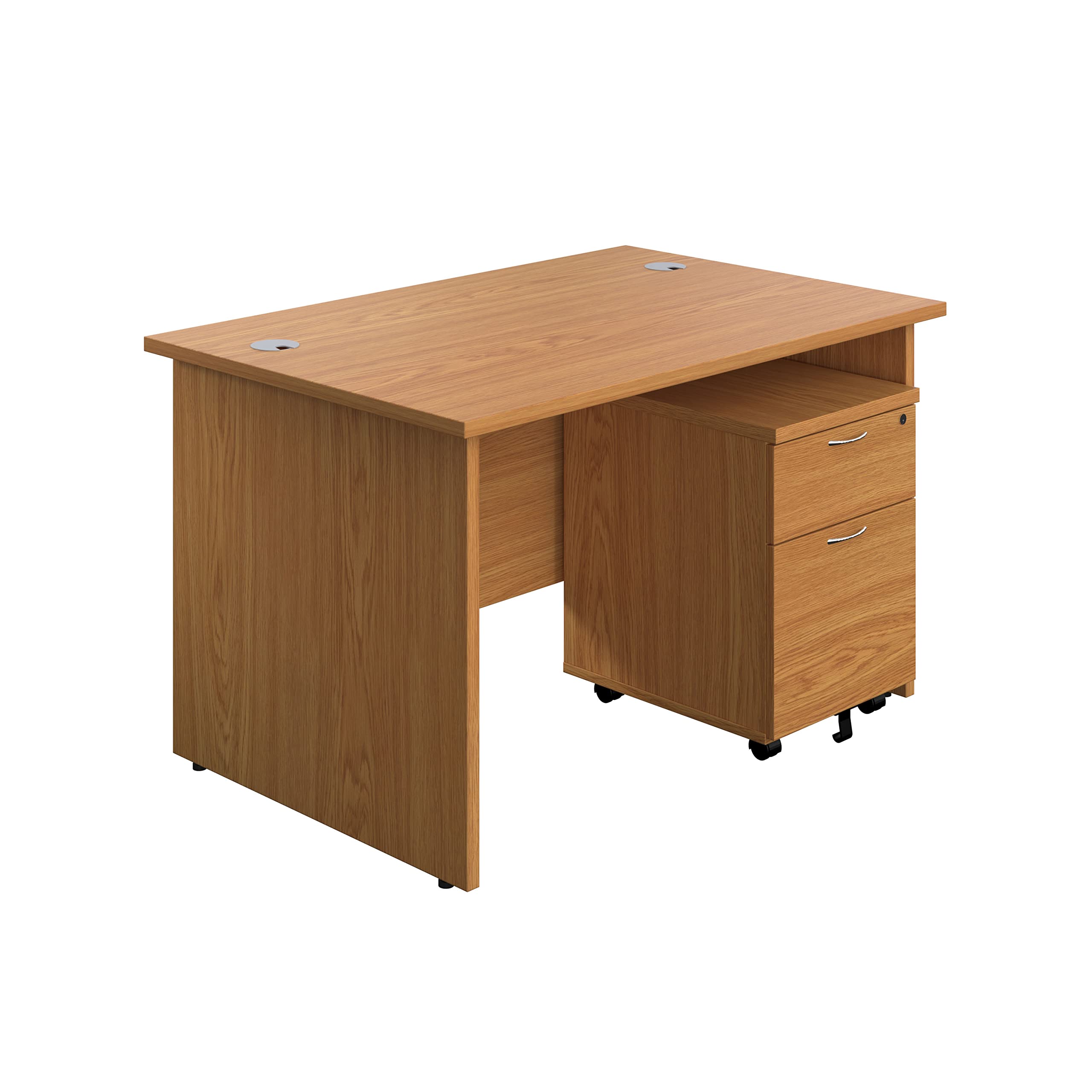 Office Hippo Panel Desk with 2 Mobile Storage Including Filing Drawer ...