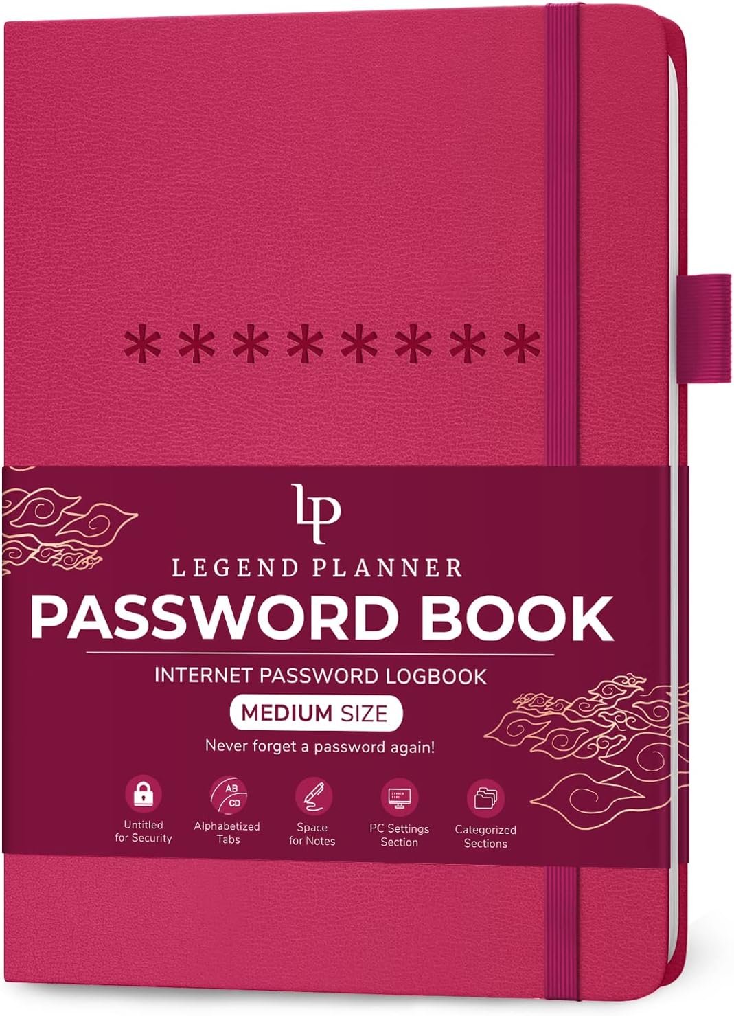 Legend Planner Password Book with Alphabetical tabs. Internet Address ...