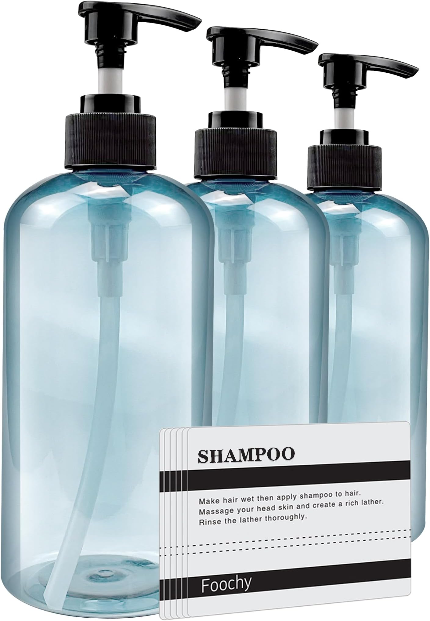 Amazon.com: Pump Bottle Dispenser Plastic Refillable Bottles Wide Style ...