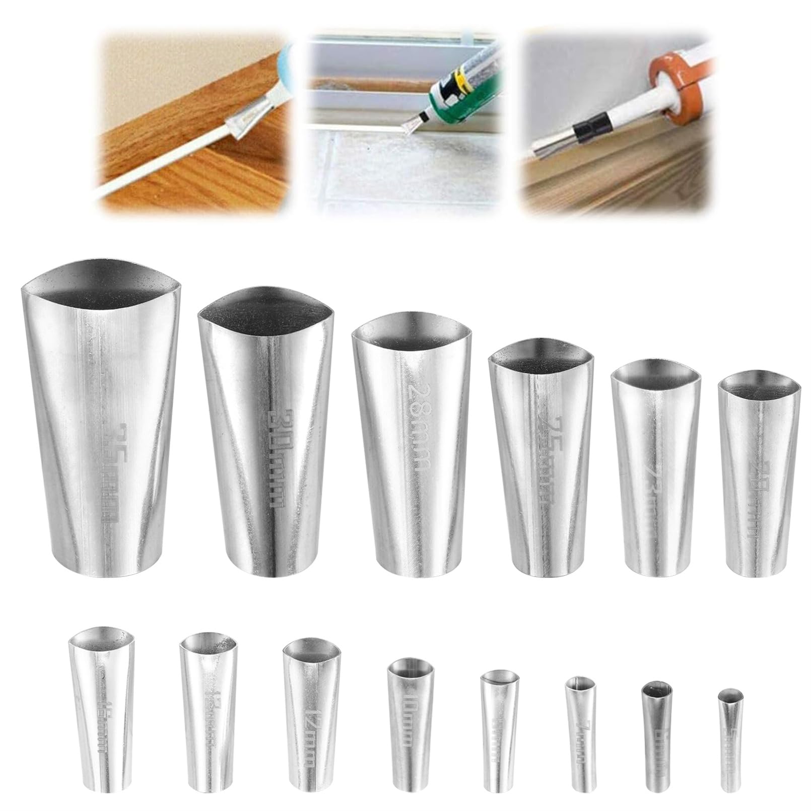One Set of One-Piece Stainless Steel Nozzles 14pcs Universal Integrated ...