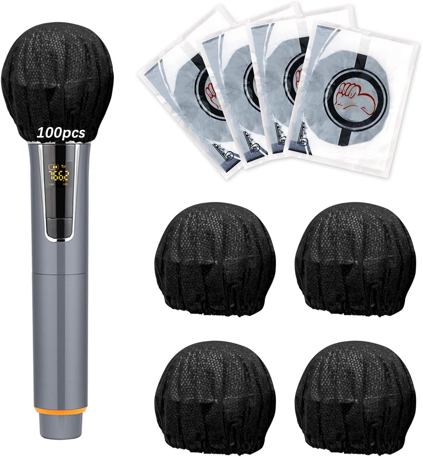 Amazon.com: RETON 100 Pcs 3.07inch Disposable Microphone Cover Non ...