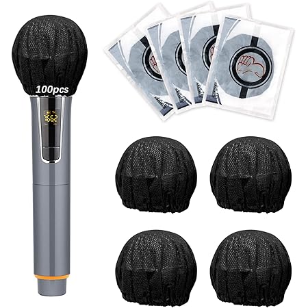 Amazon.com: 200 Pcs Microphone Cover Disposable,Non-Woven Fabric Mic ...
