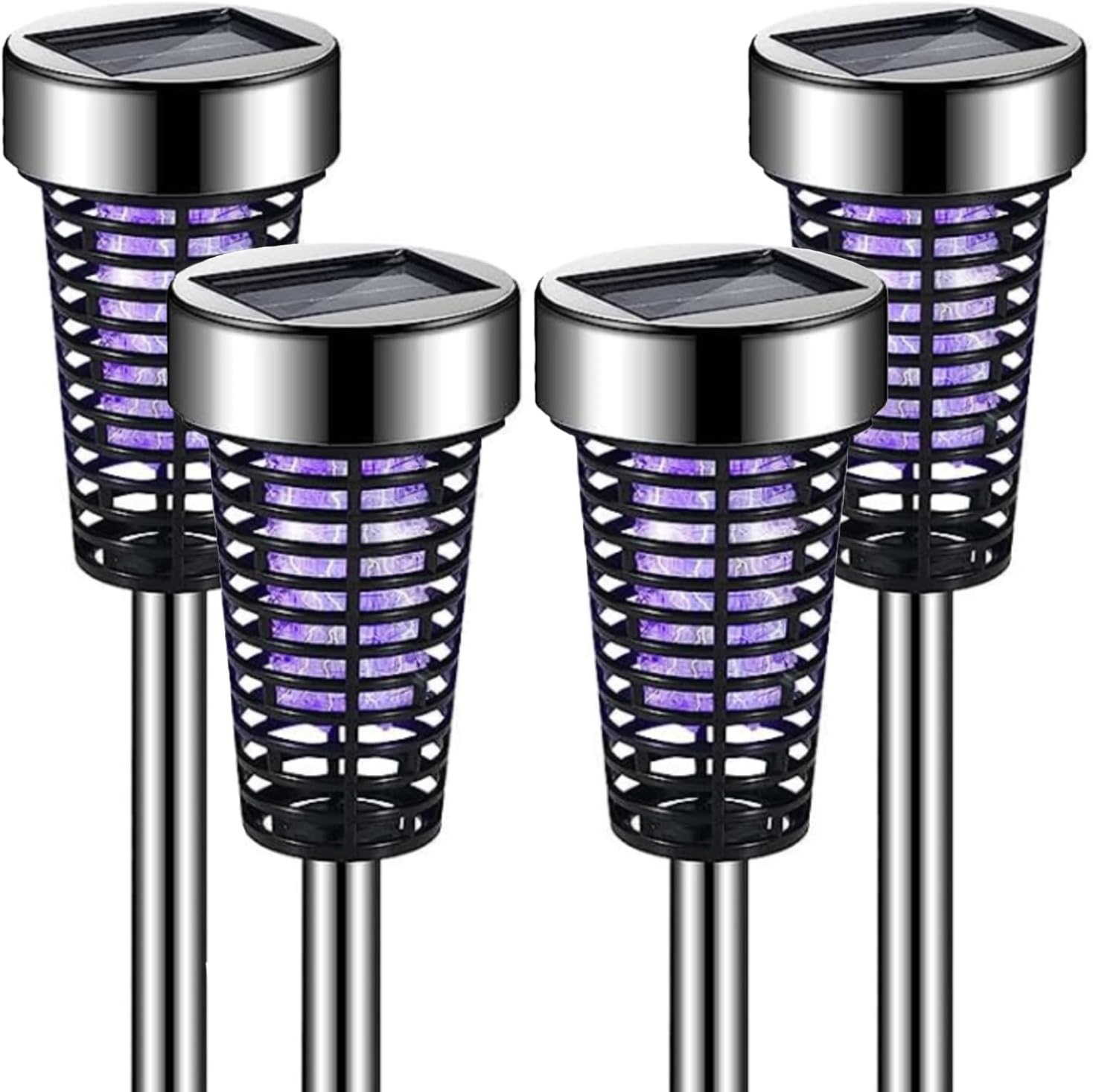 Amazon.com : 4 PCS Mosquito Zapper Outdoor Cordless Solar Bug Light ...