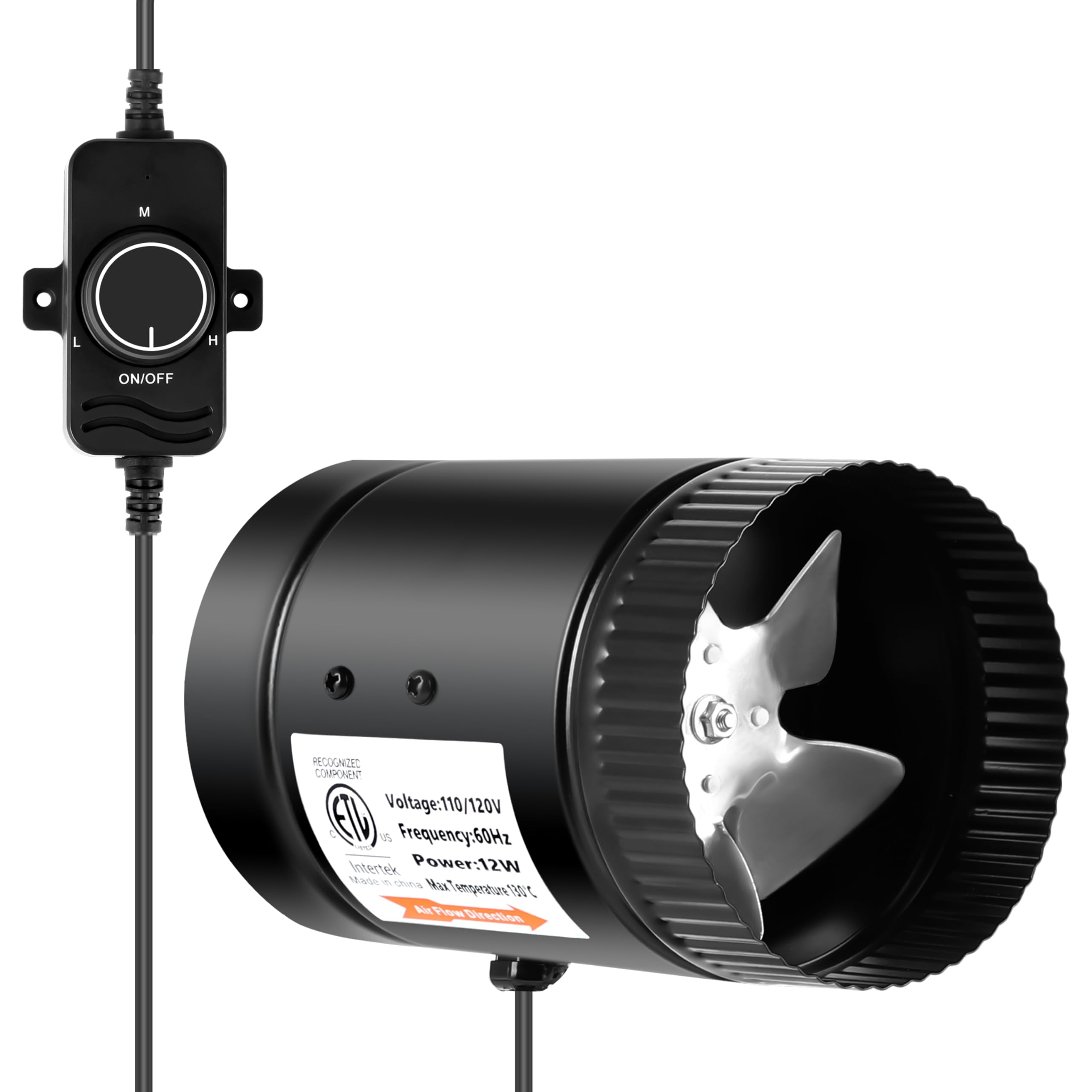 Amazon.com: Simple Deluxe Inline Booster Duct Fan with Speed Controller ...