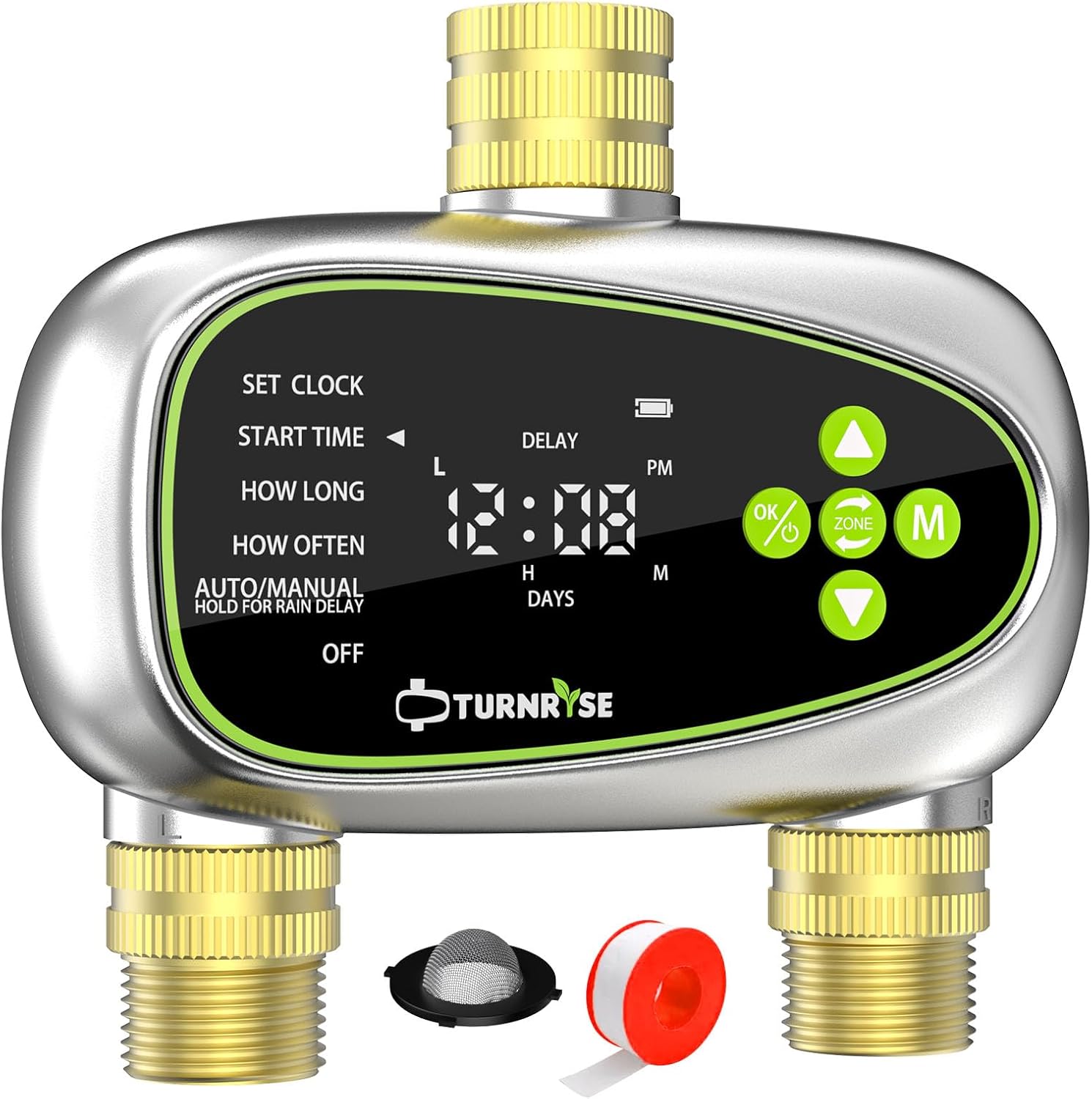 Amazon.com : Water Timer for Garden Hose - 2 Zone Sprinkler Controller ...