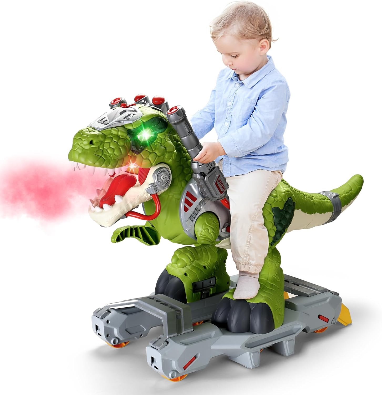 Amazon.com: Dinosaur Ride On Toy Cars for Kids, Toddler Electric Ride ...