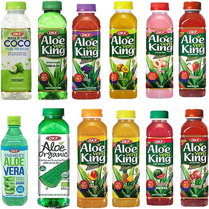 Amazon.com : Aloevine Aloe Vera Drink Original juice l 16.9 oz. 20 pack ...