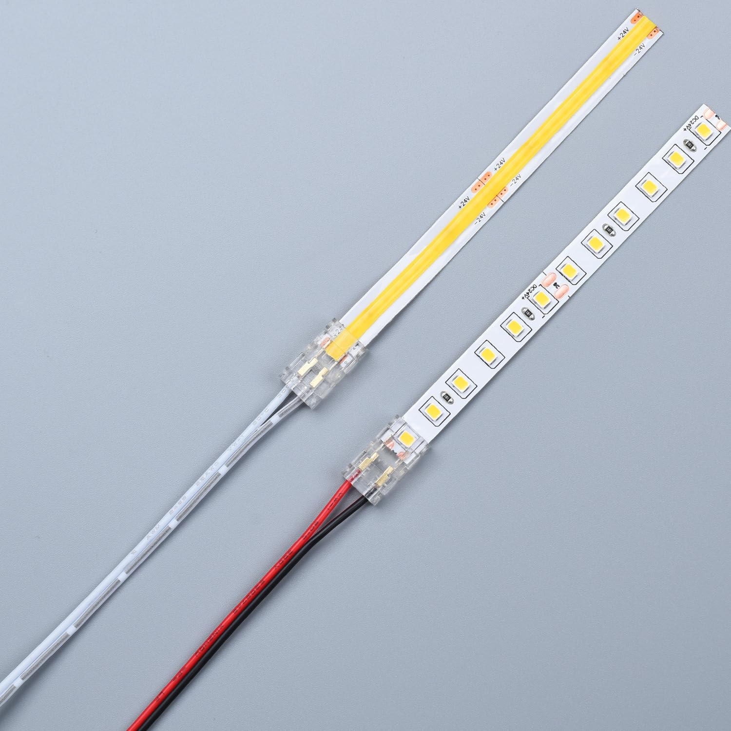 TOKERU 20-Pack LED Strip to Wire Connectors, 2-Pin 8mm Solder-Free ...