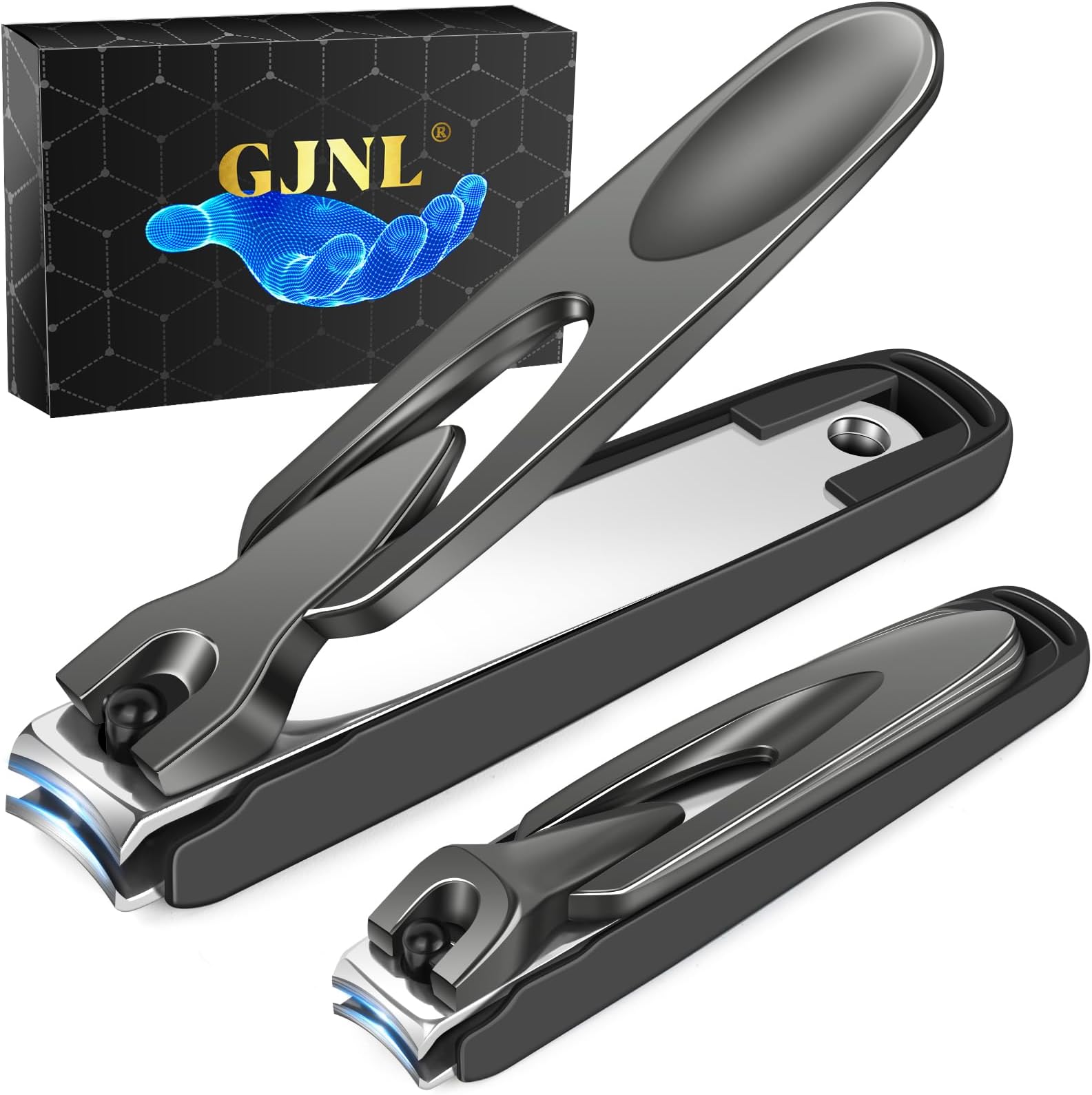Amazon.com : Nail Clippers with Catcher, 2 Pack Anti Splash Self ...