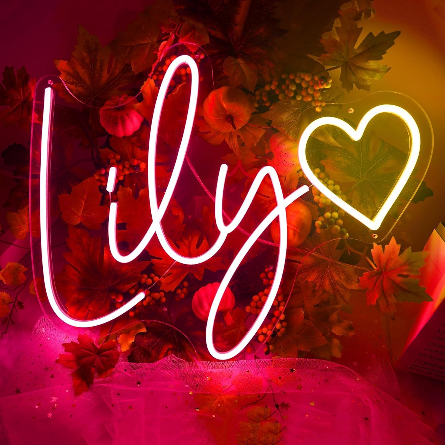 Amazon.com : Custom Light Neon Sign - LED Room Wall Bedroom Birthday ...