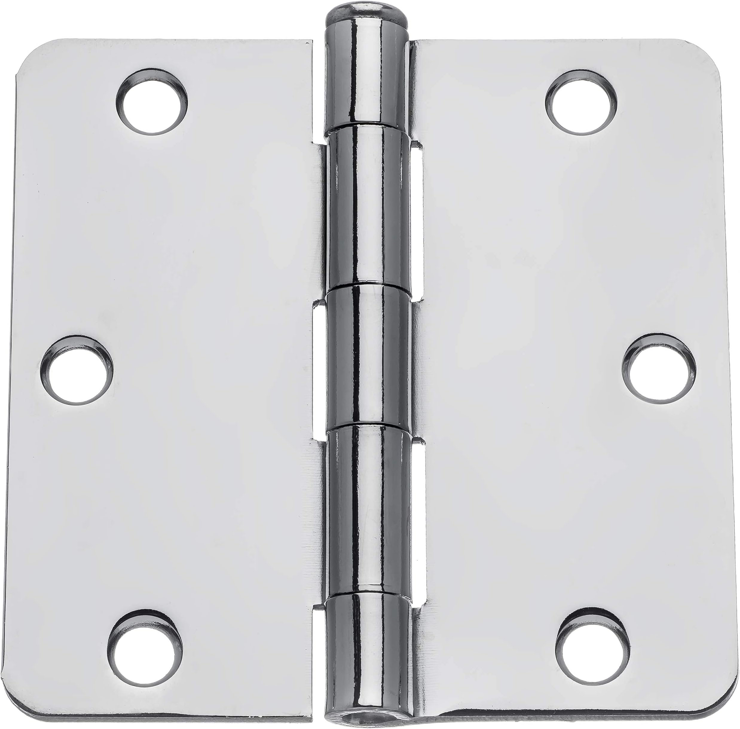 Dynasty Hardware 3-1/2" Door Hinges 1/4" Radius Corner, Polished Chrome ...