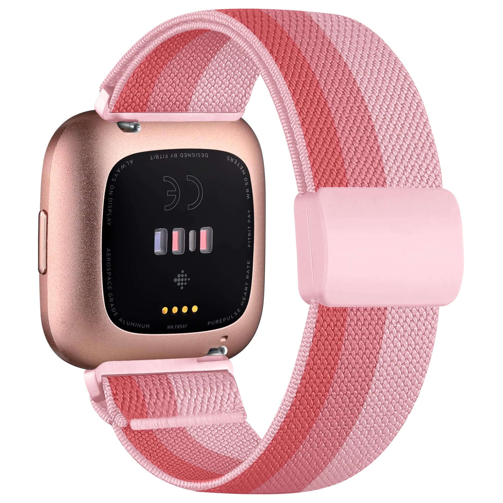 Amazon.com: Chinber Stretchy Bands Compatible with Fitbit Versa 2 Bands ...