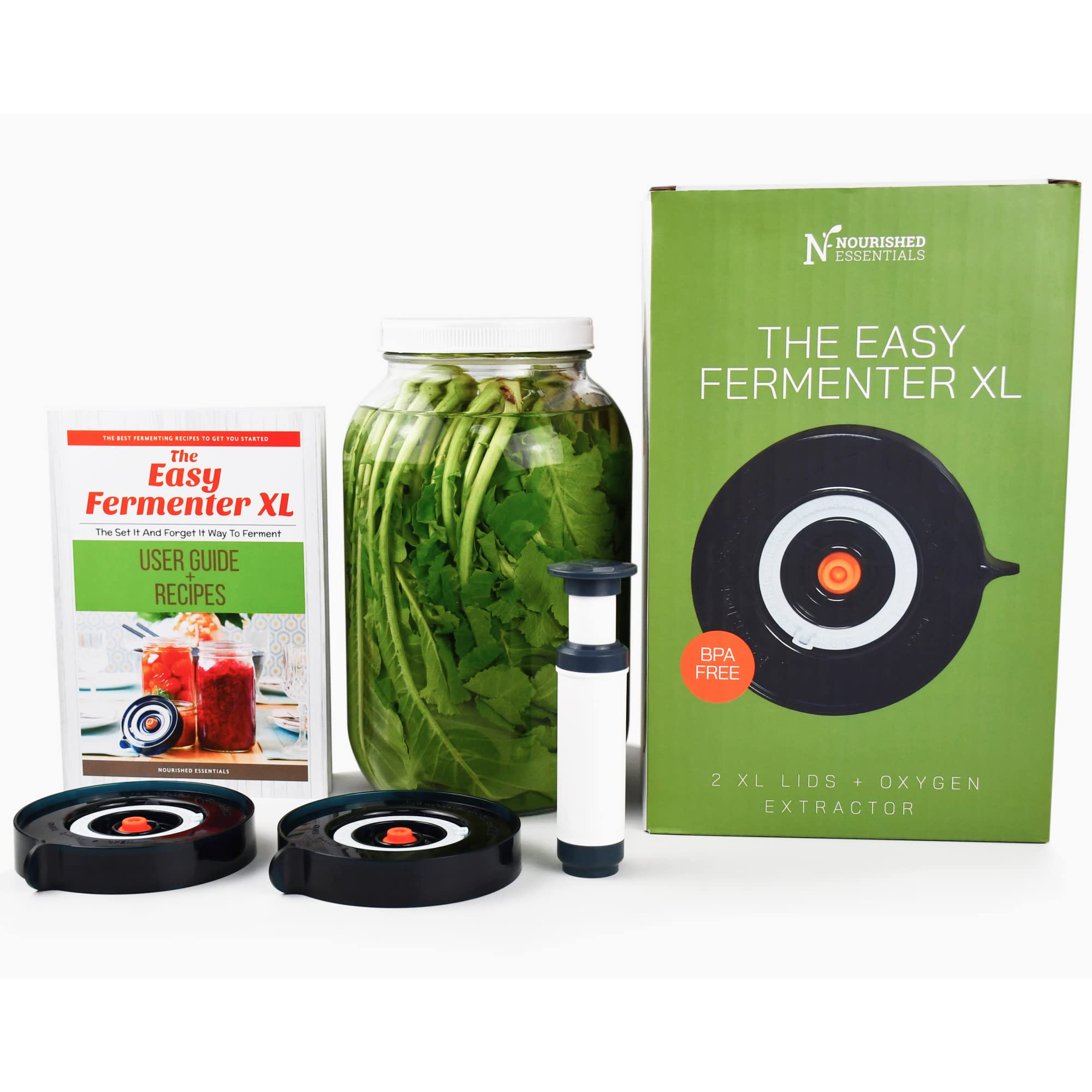 Buy Fermentation Kit with Glass Jar, Lid, and Pump - Fermentation ...