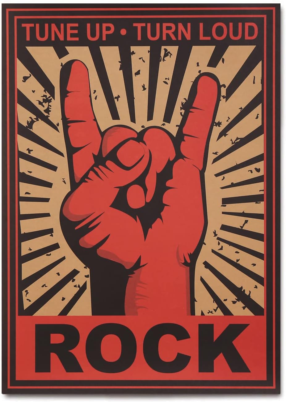 Amazon.com: Vintage Rock Poster Tune Up Turn Loud 14 x 20 Inch Classic ...