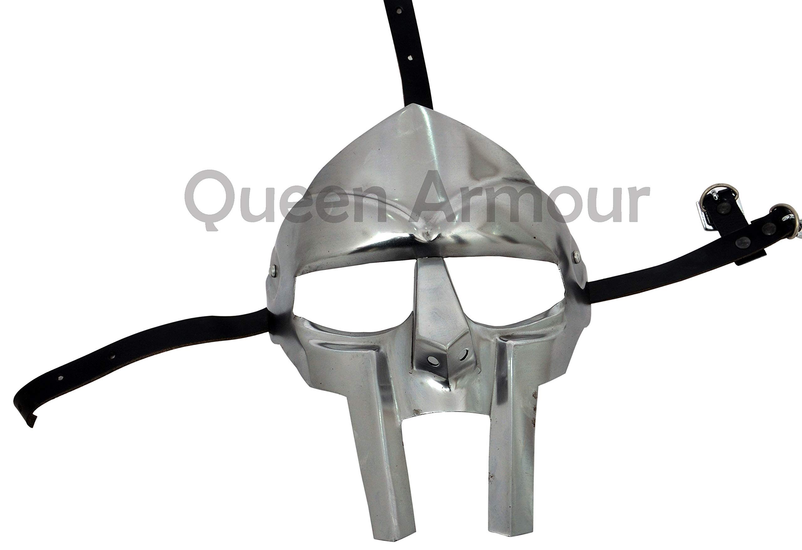 Steel Roman Gladiator Helmet Face Mask MF Doom Medeeval Re-Enactment ...