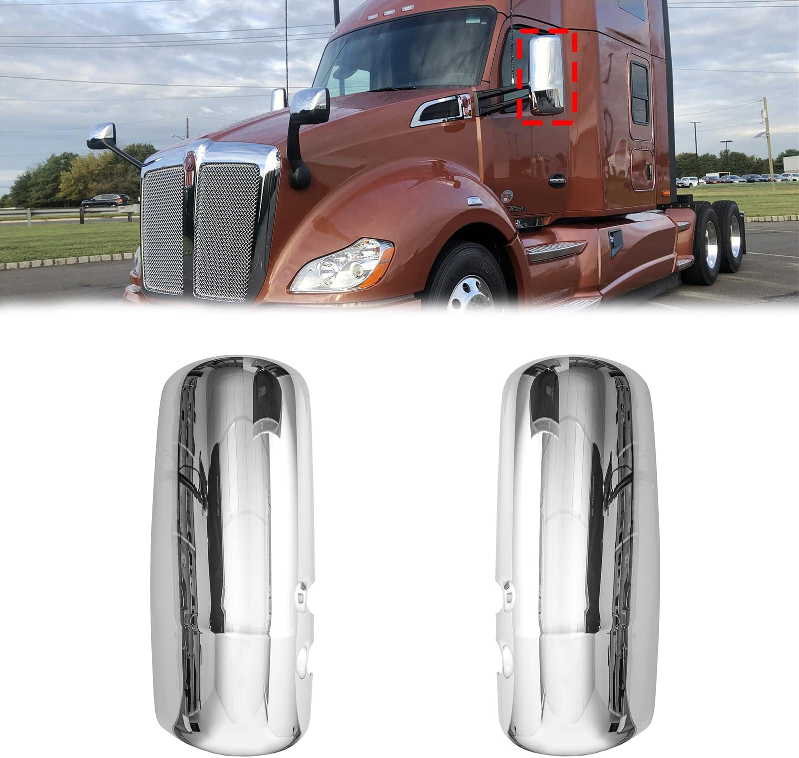 Amazon.com: HIGHTO Hood Mirror fit Truck International LT Hood Mirror ...