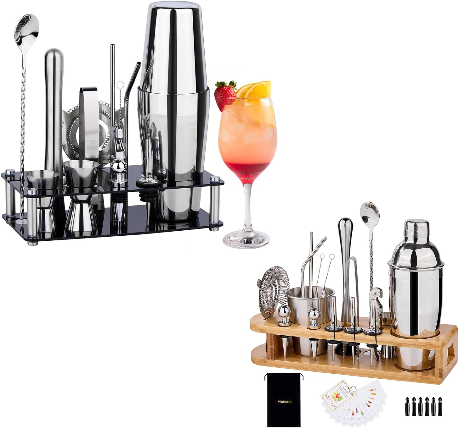 Amazon.com: Cocktail Shaker Set Bartender Kit : 41-Piece Bar Tool Set ...