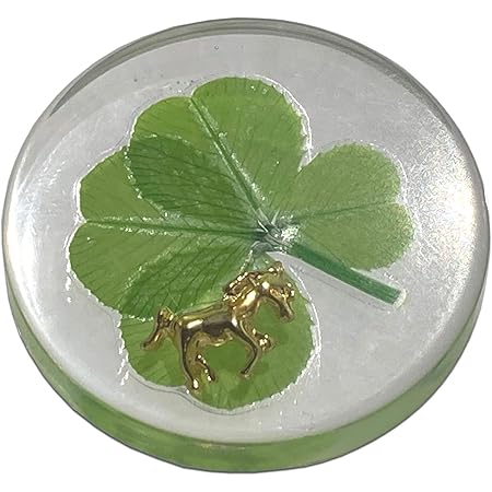 Amazon.com: KIN-HEBI Real Four Leaf Clover Good Luck Pocket Token ...