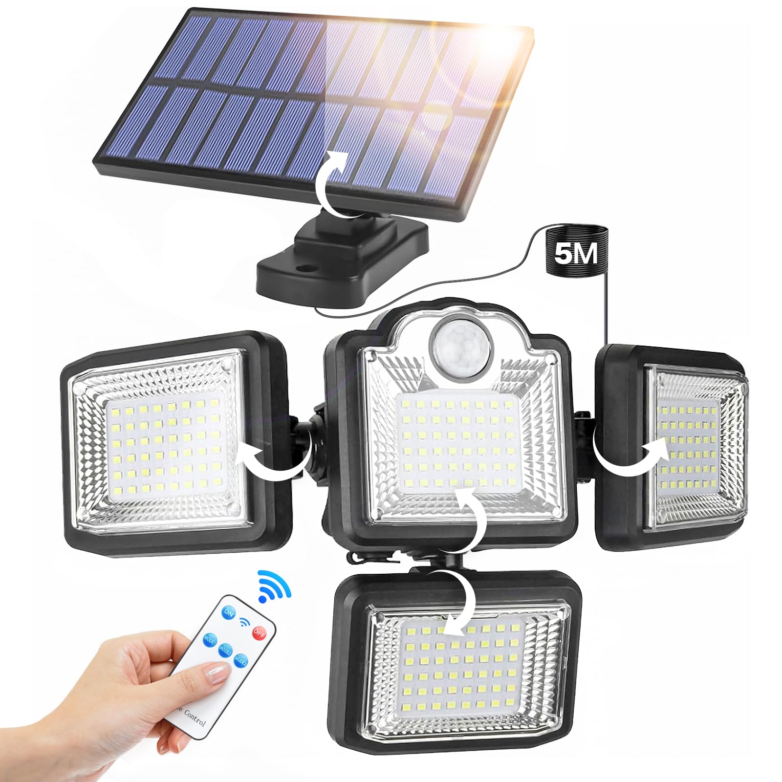 Amazon.co.jp: LAOSEP Solar Light, Sensor Light, Outdoor, Separated Type ...