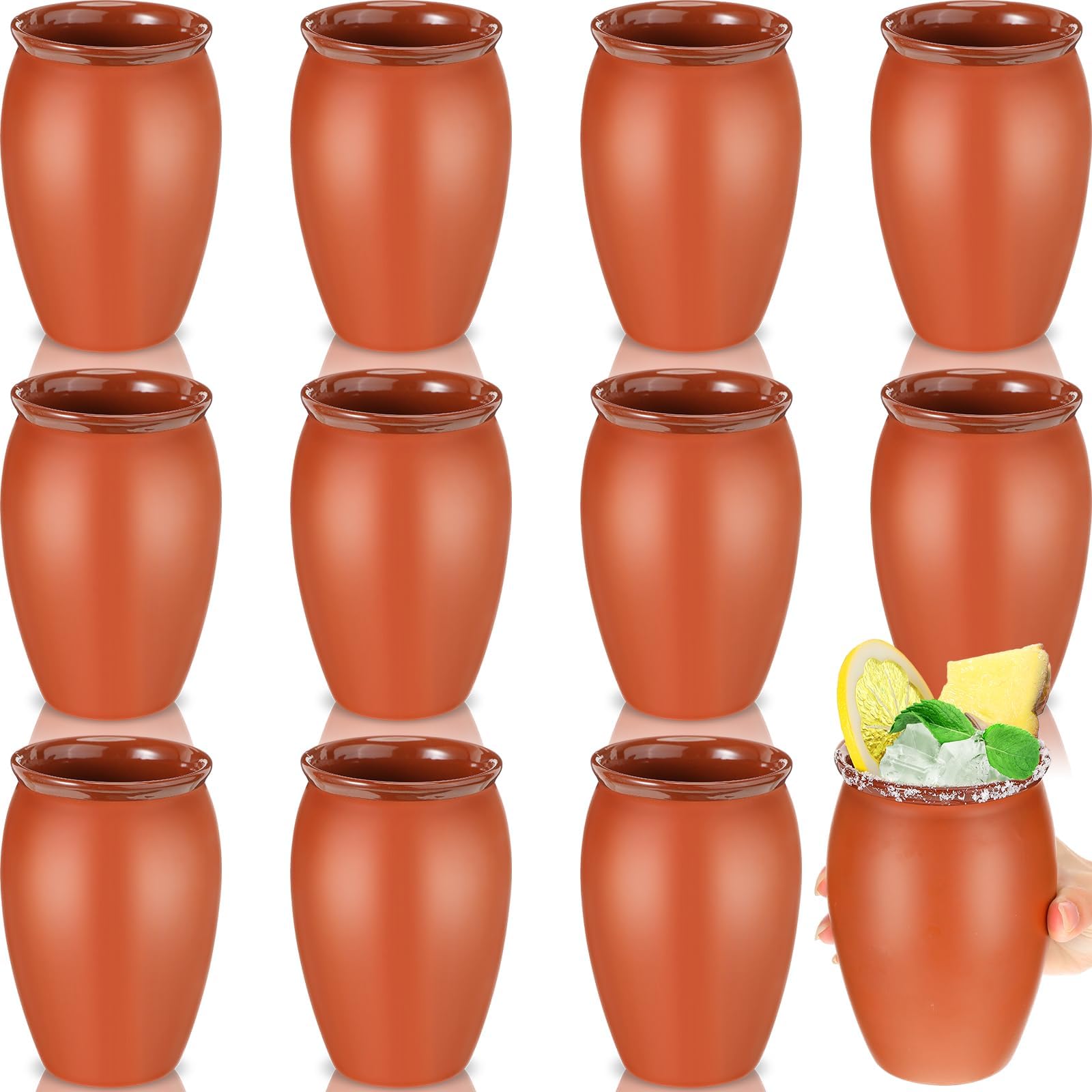 Amazon.com | Gejoy 12 Set 20 oz Cantaritos De Barro Mexicanos ...