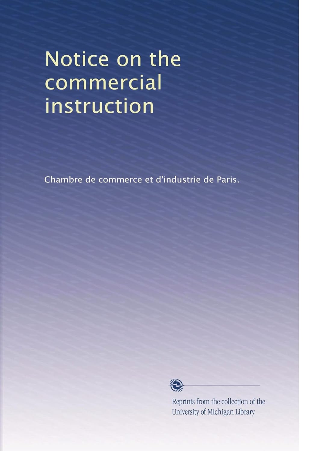 Notice on the commercial instruction : Amazon.in: Books