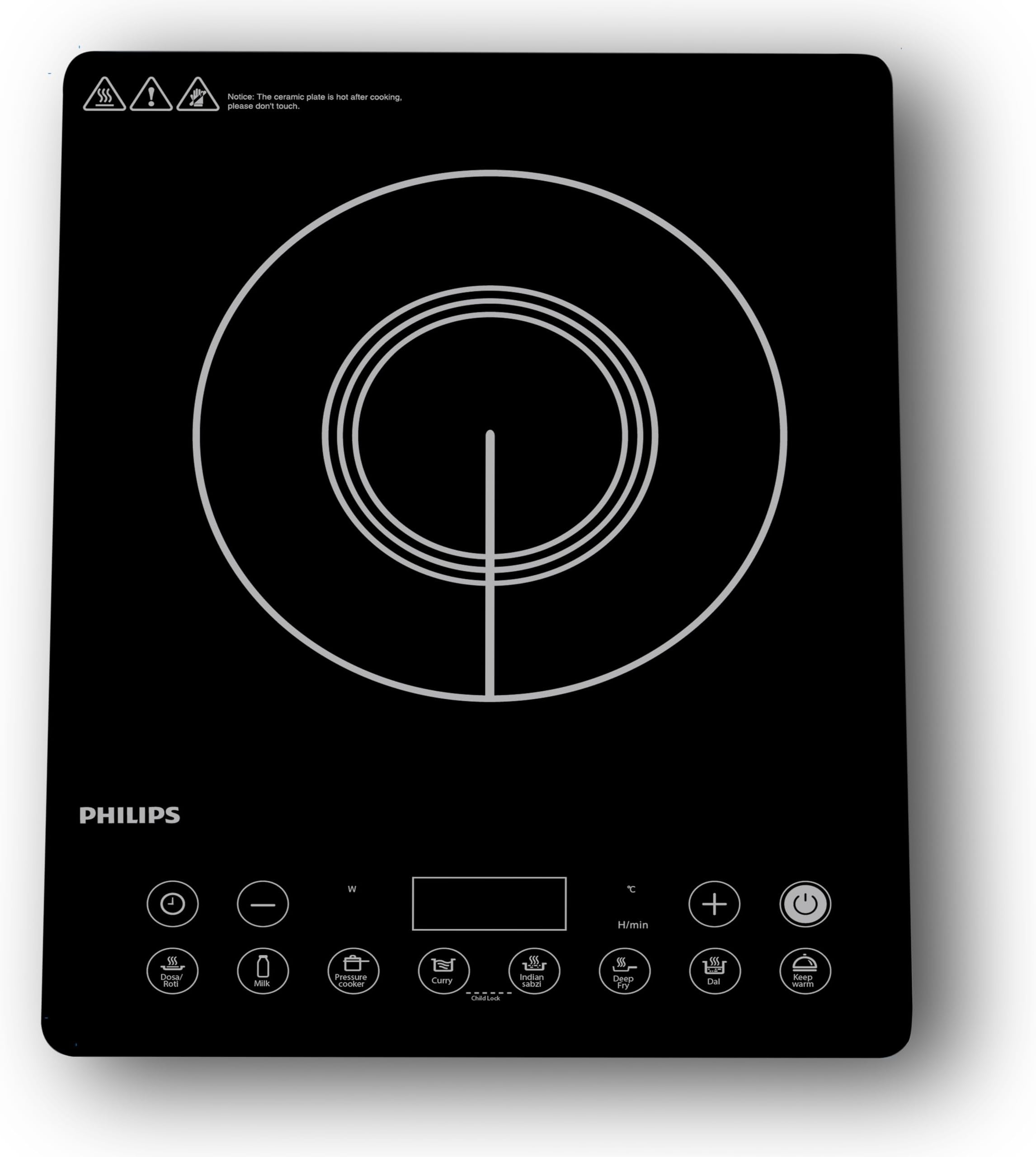 Buy Philips HD4995/00 2100W Induction cooktop with soft touch panel ...
