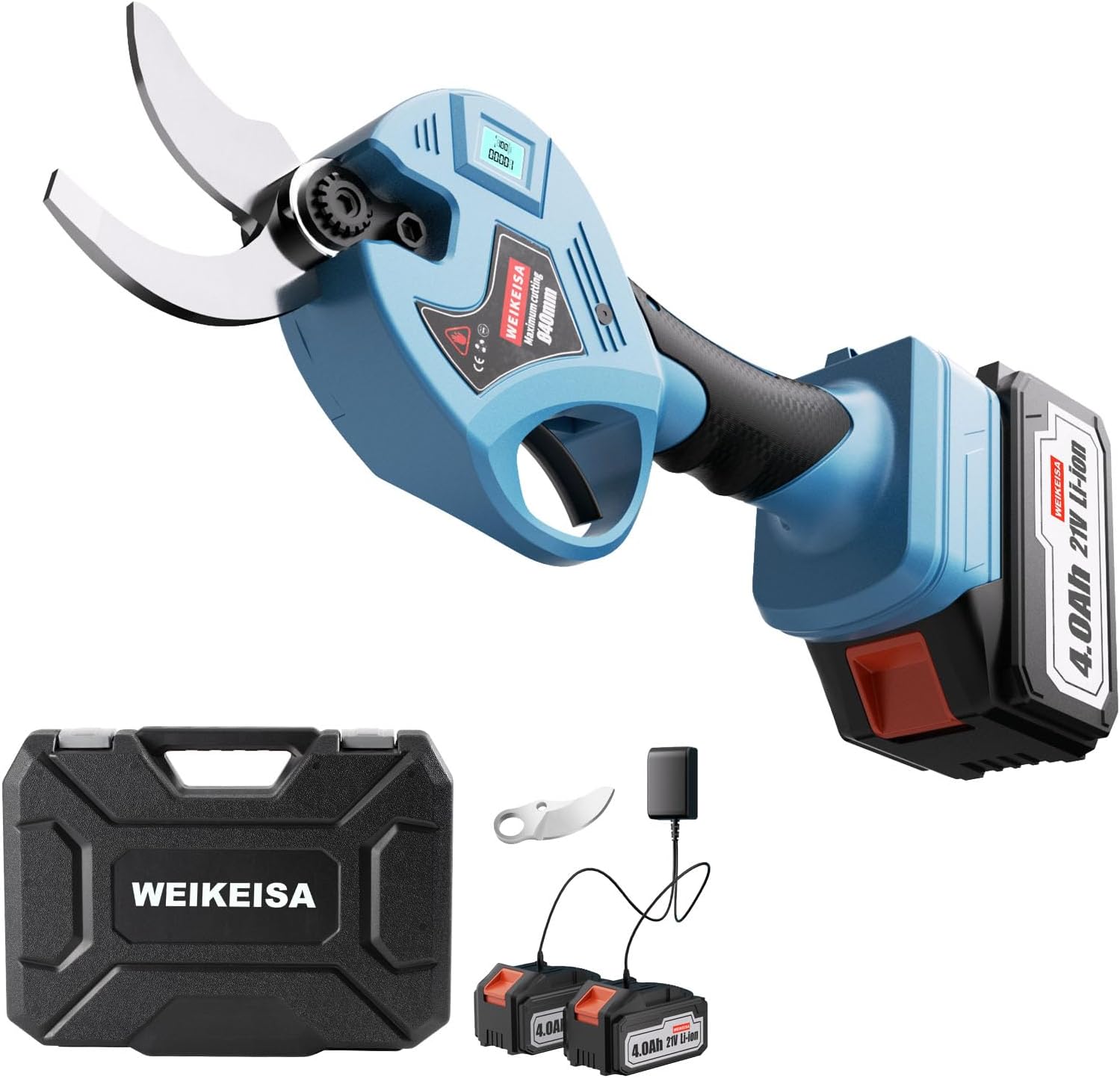 Amazon.com: WEIKEISA Electric Pruning Shears, 1.6 Inch Cutting Capacity ...