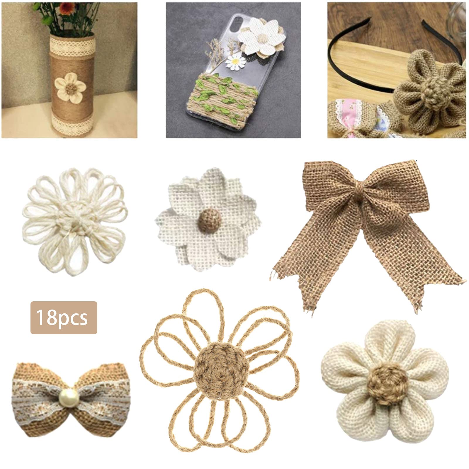 Lace And Burlap Flowers 12 Handmade Burlap Flowers With Lace Craft