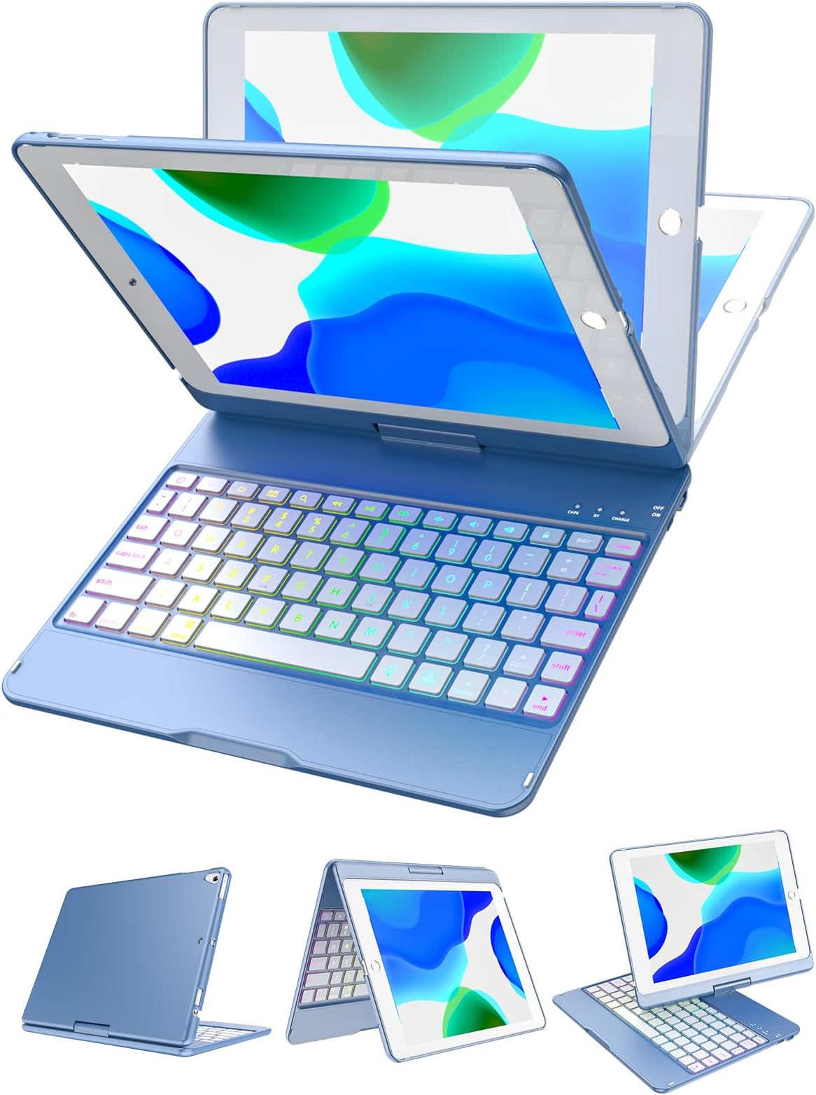 Amazon.com: ZAGG Folio Hinged Case with non-Backlit Bluetooth Keyboard ...