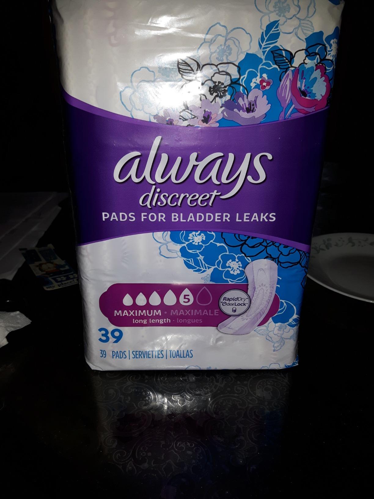 Always Discreet, Incontinence & Postpartum Pads For Women, Size 6 Drops ...