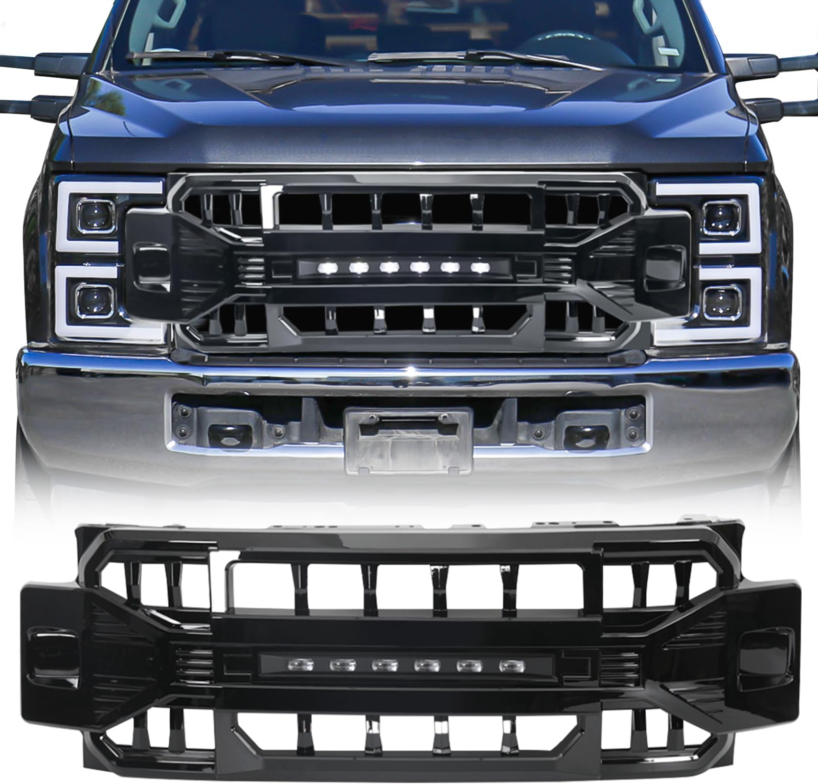 Amazon.com: HAPSO Grille Assembly Fit For 2017 2018 2019 Ford F250 F350 ...