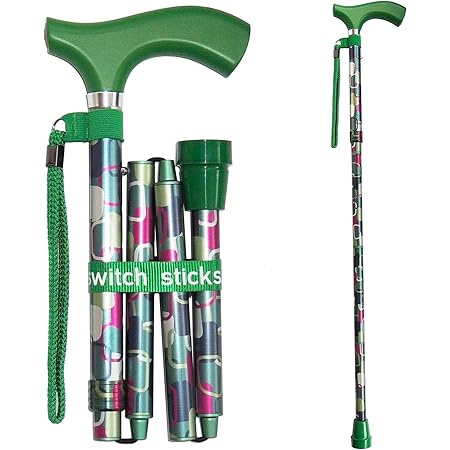 Amazon.com: Switch Sticks Aluminum Adjustable Folding Cane and Walking ...