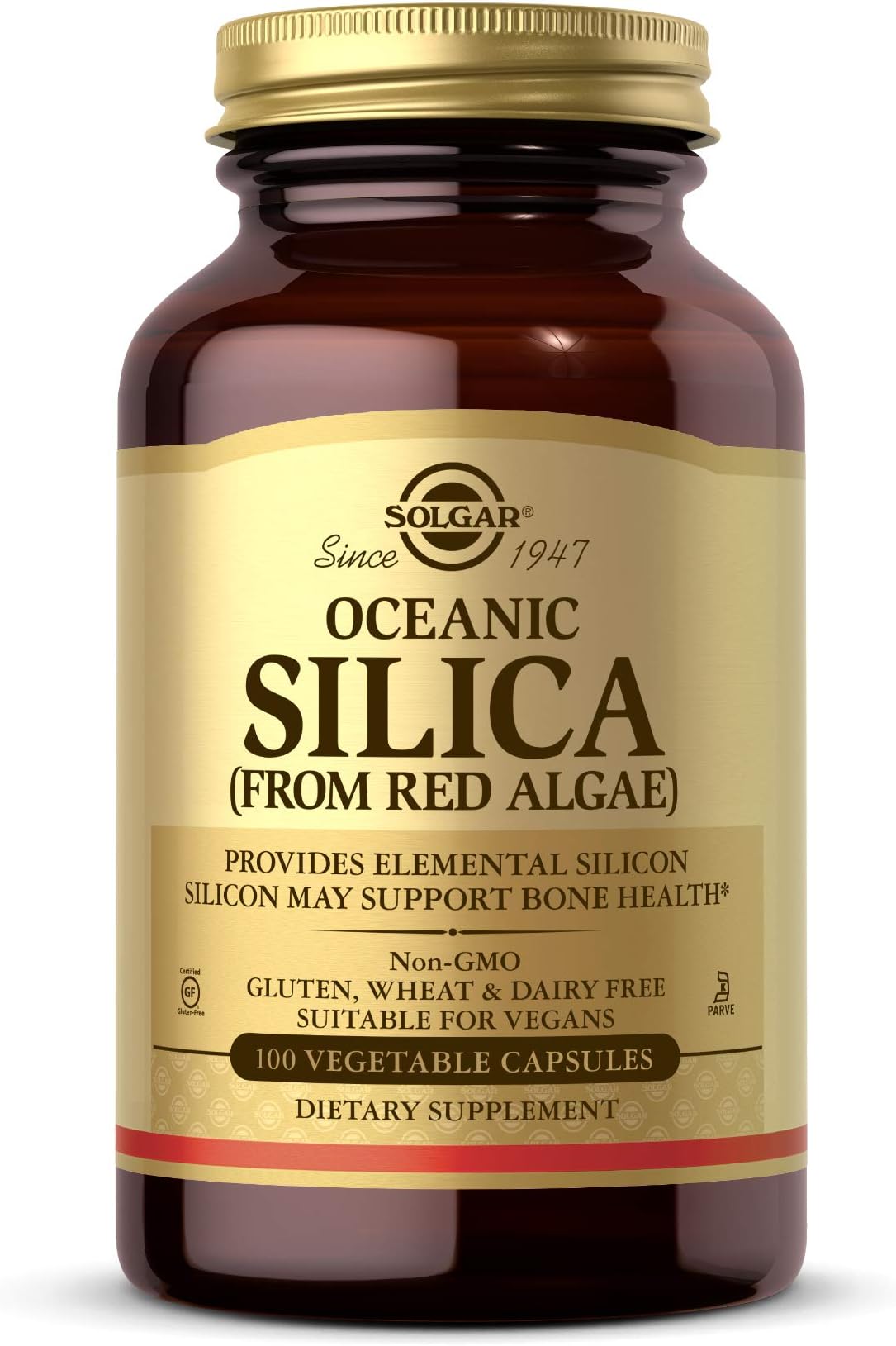 Amazon.com: Solgar Oceanic Silica from Red Algae 25 mg, 100 Vegetable ...