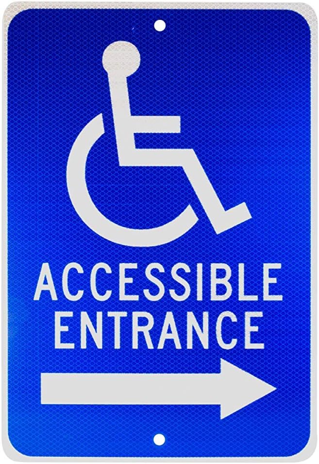 Amazon.com: Aubrey Hammond Safety Warning Signs ACCESSIBLE Entrance ...