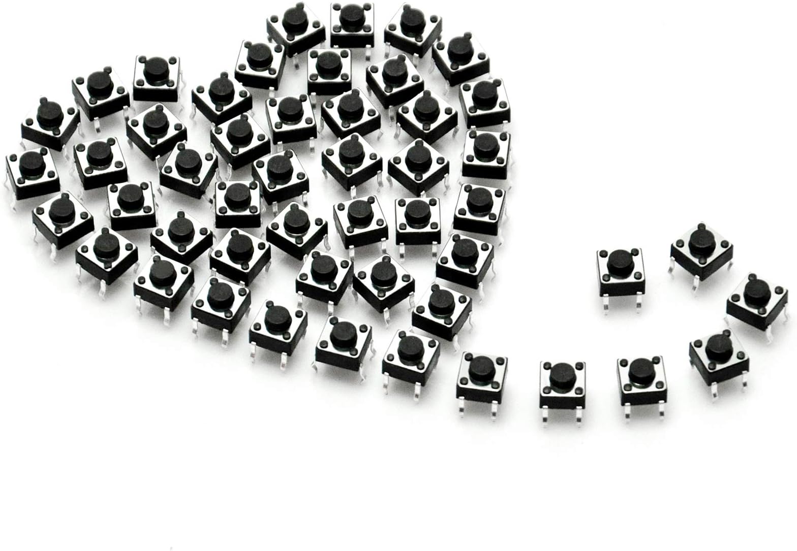 Gikfun 6x6x4.3mm TACT Switch Push Button for Arduino PCB DIY(Pack of ...