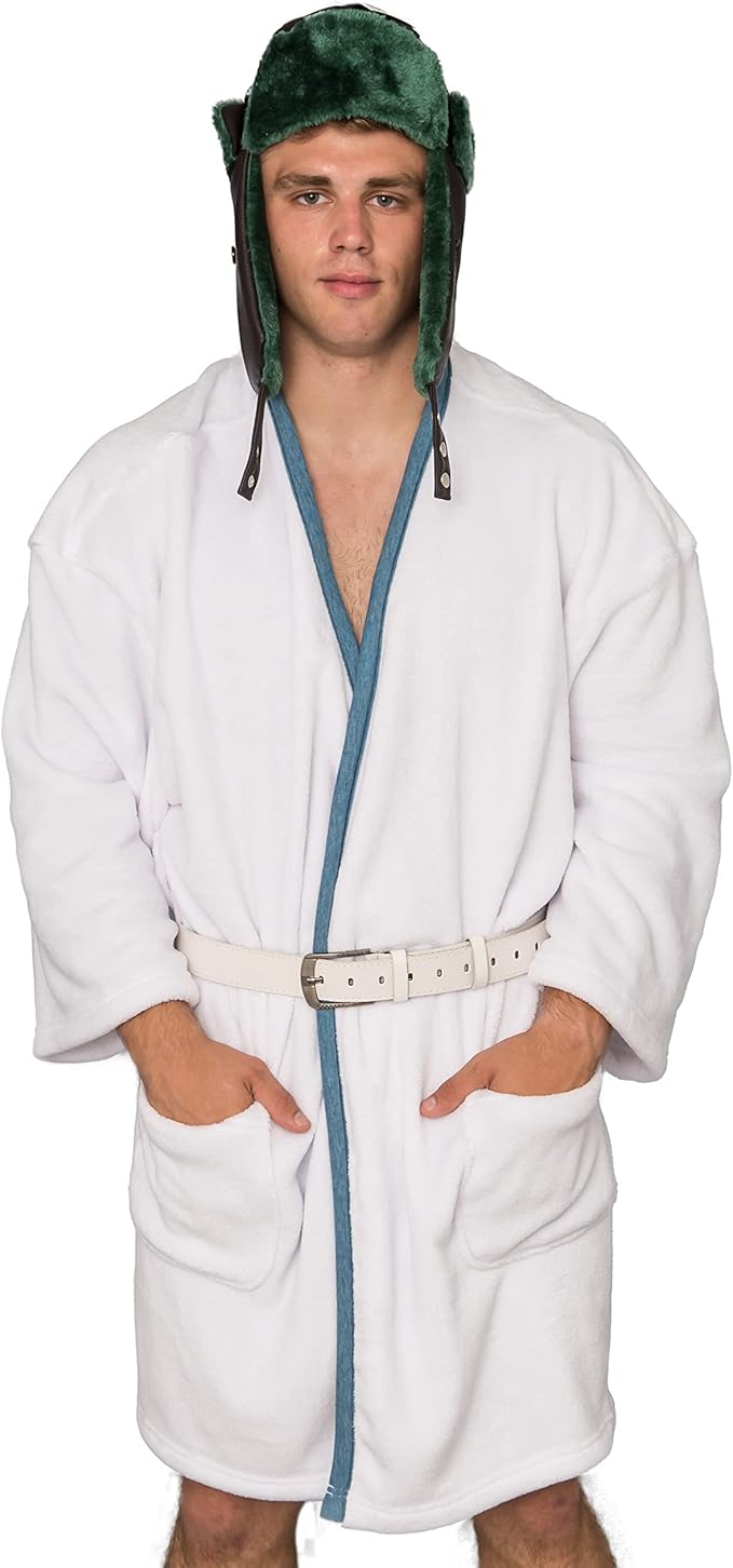 Amazon.com: Christmas Vacation Cousin Eddie White Robe Belt and Trapper ...
