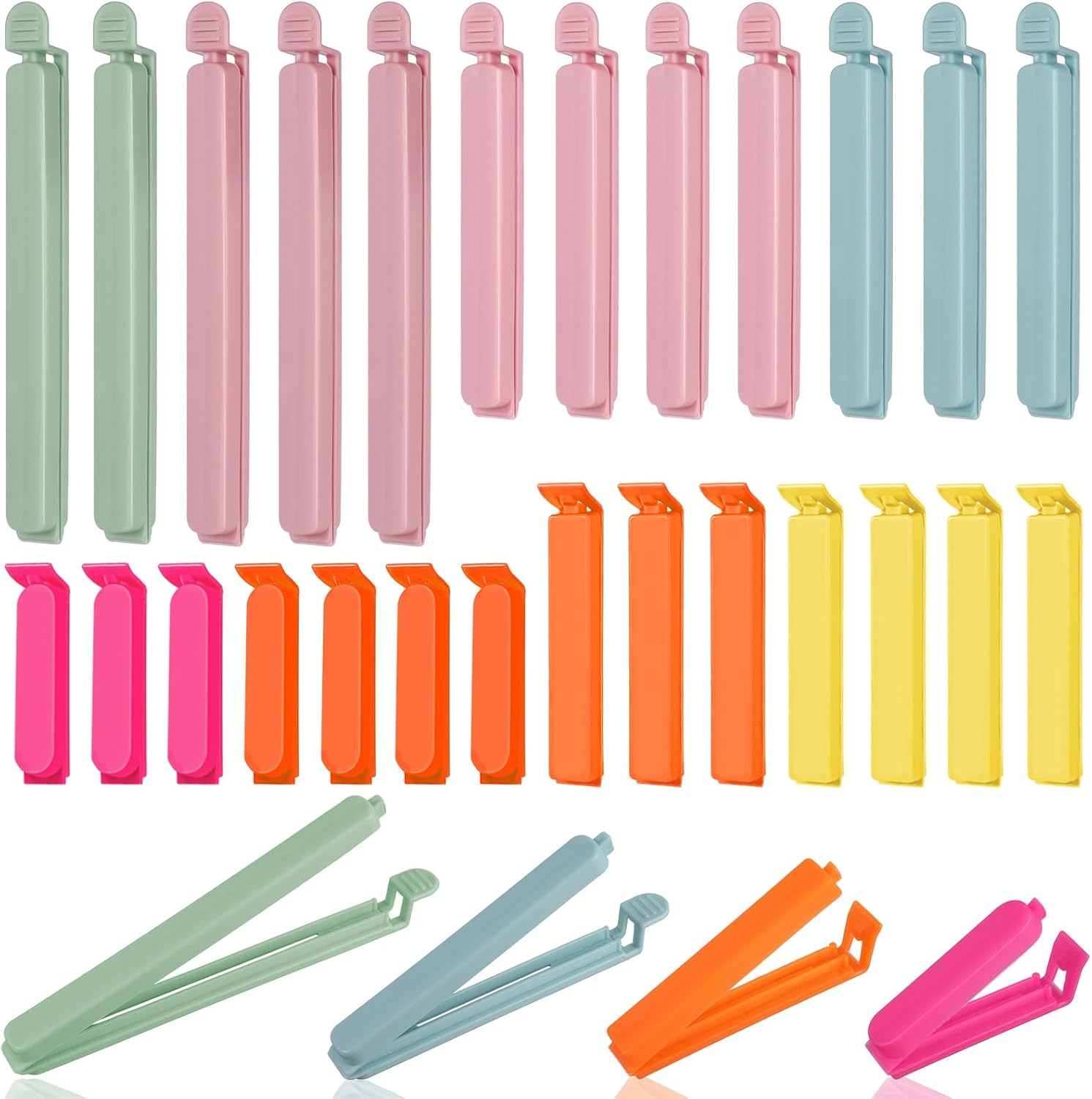 Smilcloud 30 Pcs Food Storage Bag Clips, Food Bag Sealing Clips in 4 ...