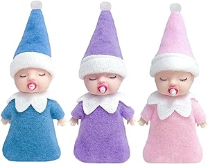 Christmas Baby Elf Dolls for Girls Boys,3pcs Cute Little Elfs Twins ...