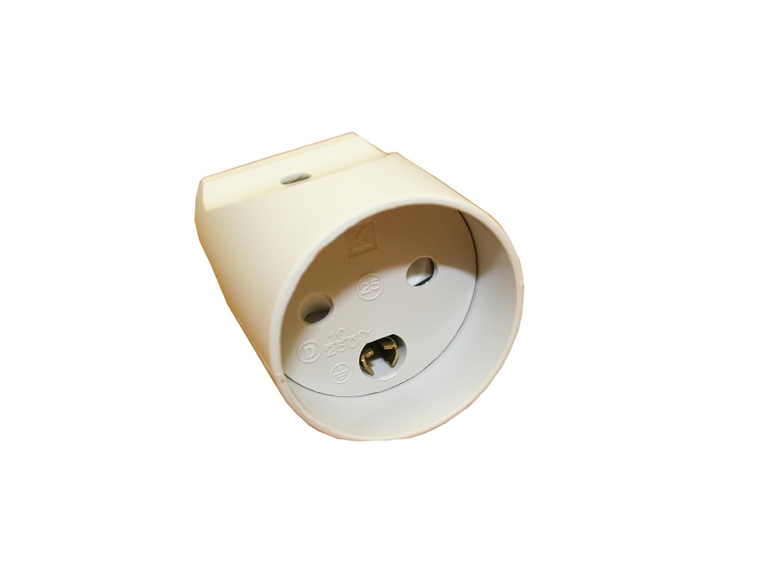 Interpower 88040220 Danish Cable Mount Recepticle, Gray, 10A Rating ...