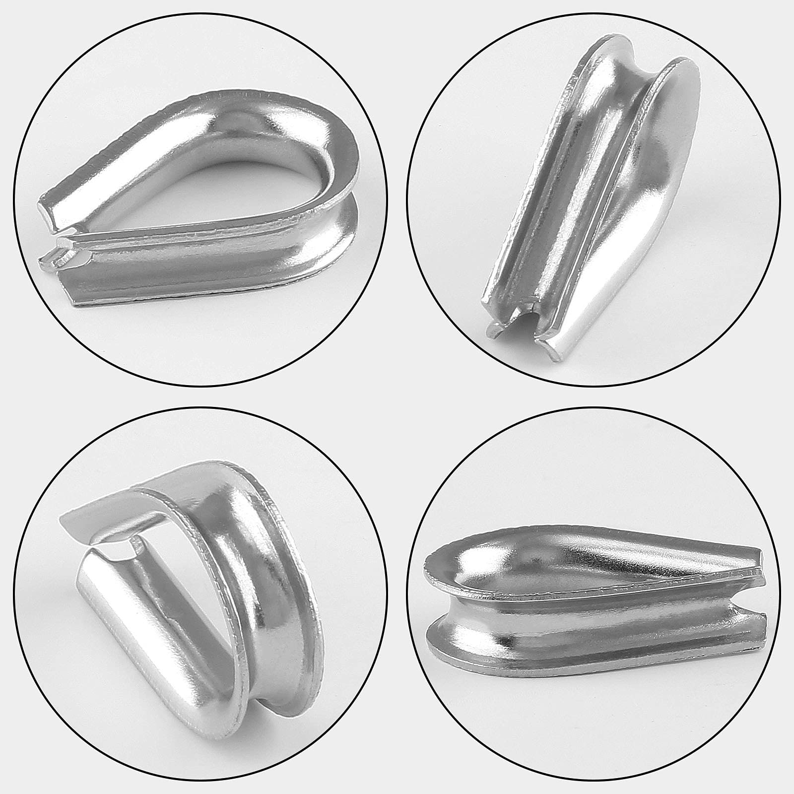 Snapklik.com : 24Pcs M5 Cable Thimble 304 Stainless Steel Wire Rope ...