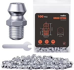 TRILINK M6 Grease Greaser Screw on Grease Fittings with Straight Angles ...