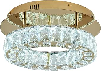 YYJLX Mini LED Crystal Ceiling Light Modern Gold Flush Mount Ceiling ...