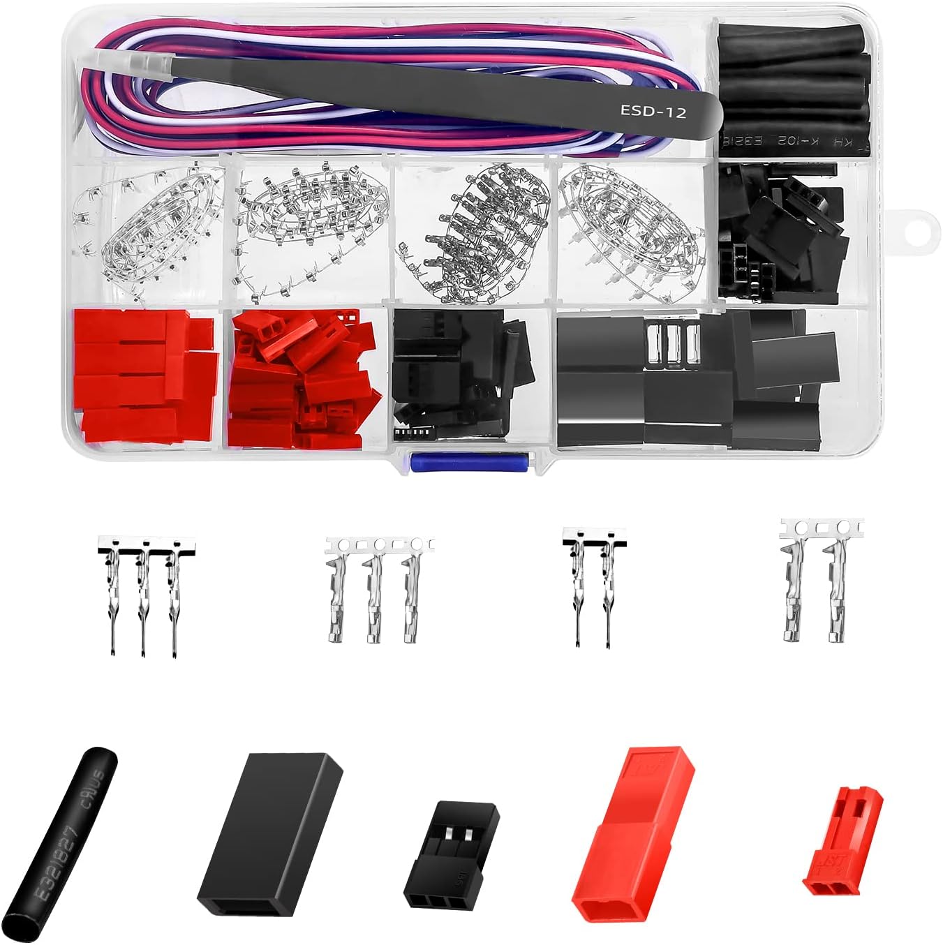 Amazon.com: KWBRC 50 Sets of JST Servo Connectors Male Female Plug ...