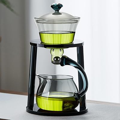 Amazon.com: MYBAQ,Panda Glass Tea Set,High-Grade Magnetic Tea Maker for ...